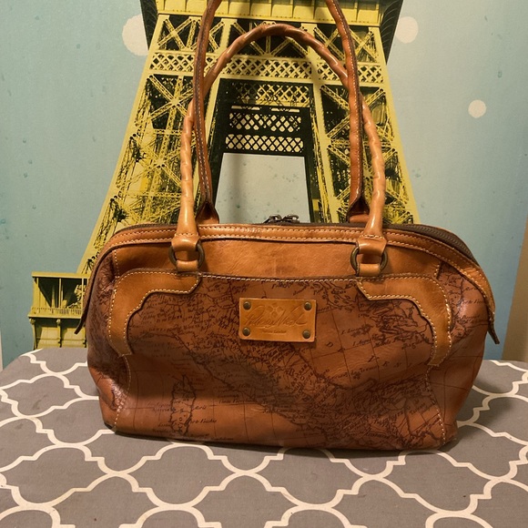 Patricia Nash | Bags | Patricia Nash Map Leather Brown Purse Bag ...